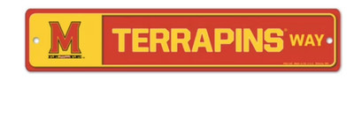 University Maryland Terrapins 4" x 19" Inch Plastic Decor Street Sign ...