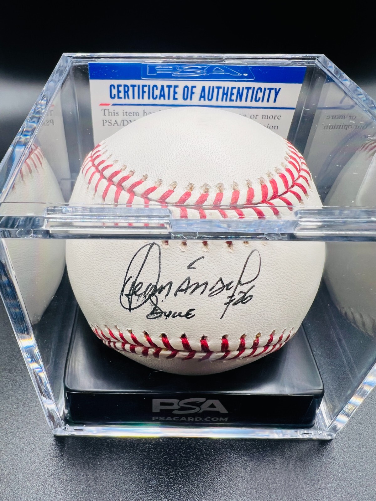 ORLANDO HERNANDEZ Signed Autograph OMLB Baseball El Duque NY Yankees ...