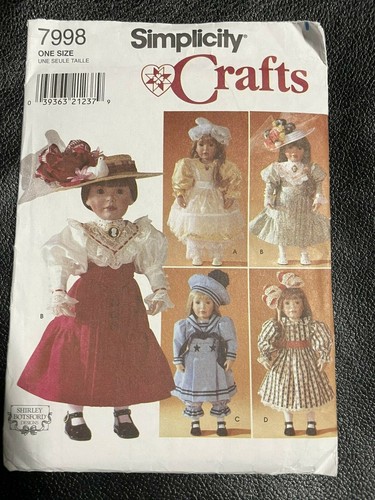 Simplicity 7998 Pattern 18" Doll Clothes 1997 UNCUT Shirley Botsford ...