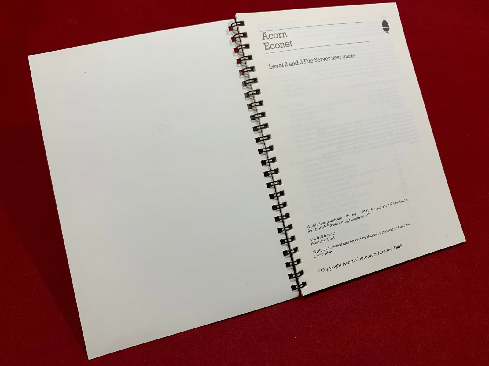 Acorn Econet Level 2/3 File Server User Guide | eBay