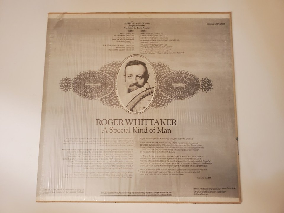 Roger Whittaker - A Special Kind Of Man (Vinyl Record Lp) | eBay