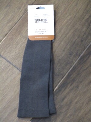 DULUTH WOMEN'S STAY-PUT COMPRESSION LIGHTWEIGHT CHARCOAL SOCKS SIZE ...
