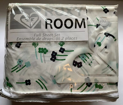 NEW Roxy Full Size Sheet Set KENDRA Flat & Fitted Sheets 2 Pillowcases ...