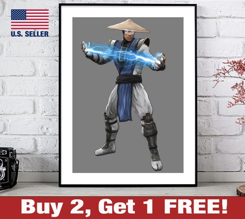 Mortal Kombat Raiden Poster 18" x 24" Print Game Room Wall Art Decor | eBay