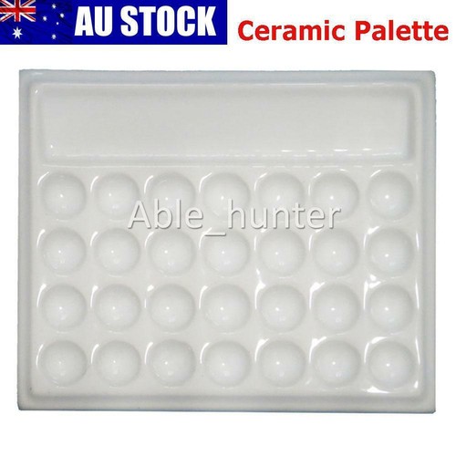 29-Well Ceramic Large Rectangle Paint Mixer Palette Painting Mixing ...