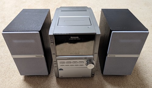 Panasonic Bookshelf 5-Disc CD Changer Player Aux Radio SA-PM18 Tested ...