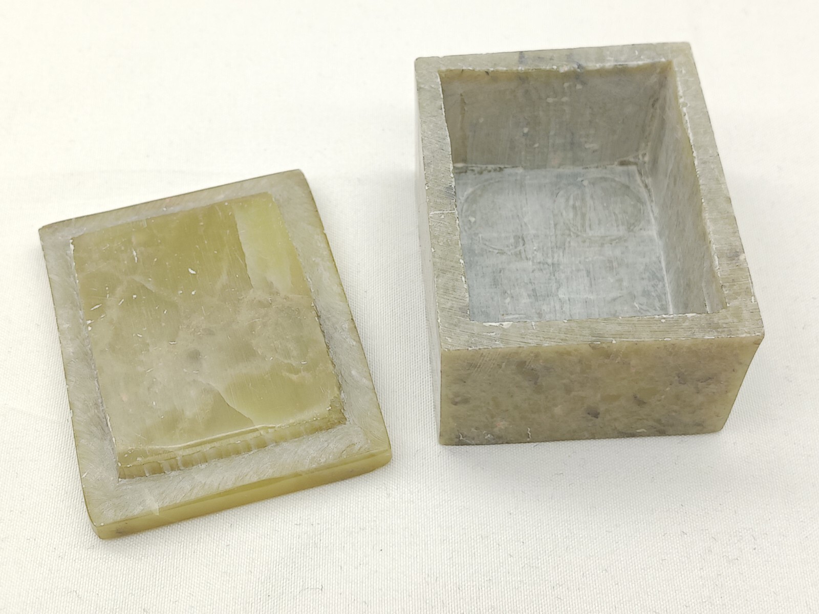 Soapstone Trinket Container Box Handmade Floral Inlay Lid | eBay