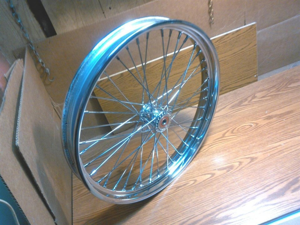 40 Spoke 21" Front Spool Hub Wheel for Harley, Chopper, Custom *ALMOST ...