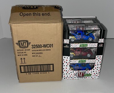 (6) M2 MACHINES Wild Cards 1951 STUDEBAKER 2R TOW TRUCK WC01 Red & Blue ...