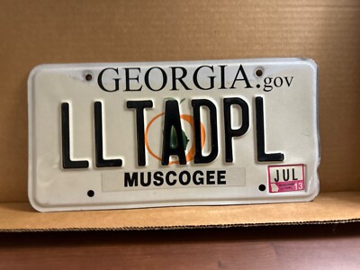 Vintage Georgia Vanity License Plate LLTADPL | eBay