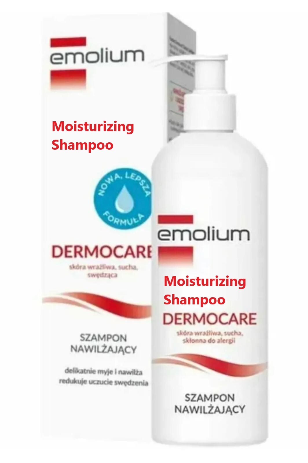 Emolium Dermocare, moisturizing shampoo, from 1 month of age, 400 ml ...