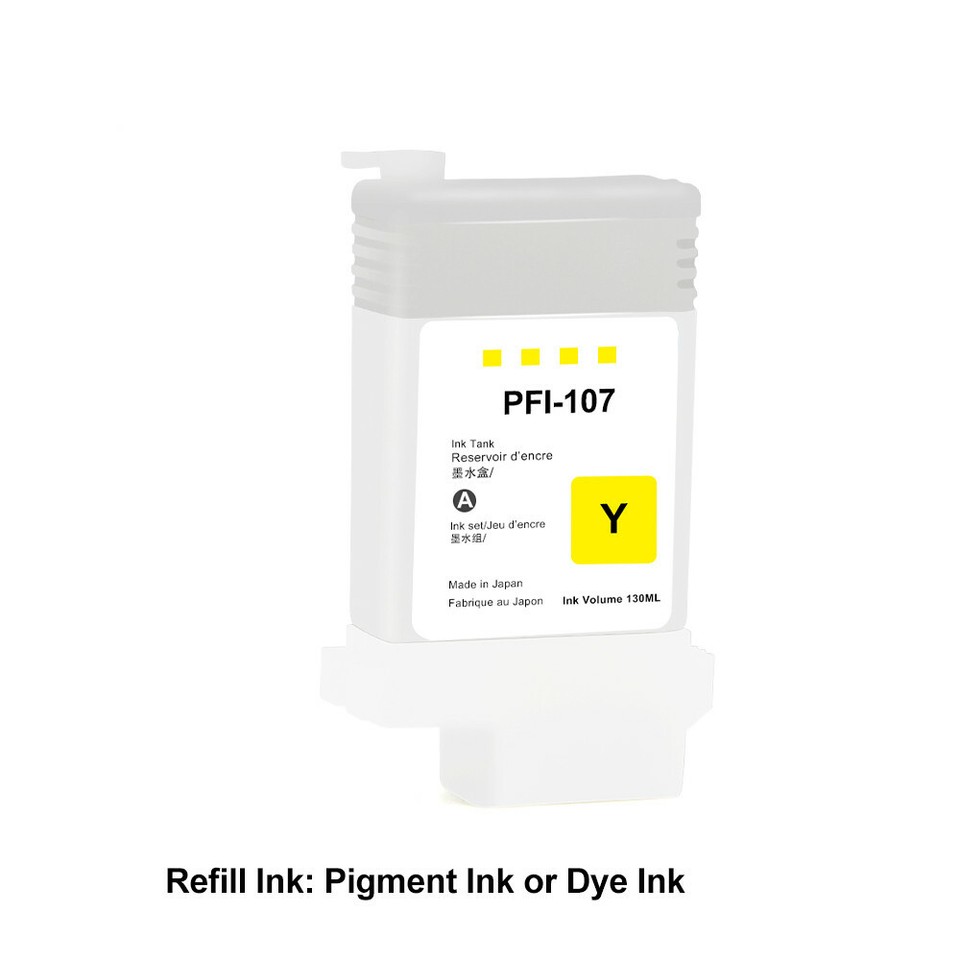 6PC PFI-107 Refillable Ink Cartridge For Canon IPF670 680 685 770 ...