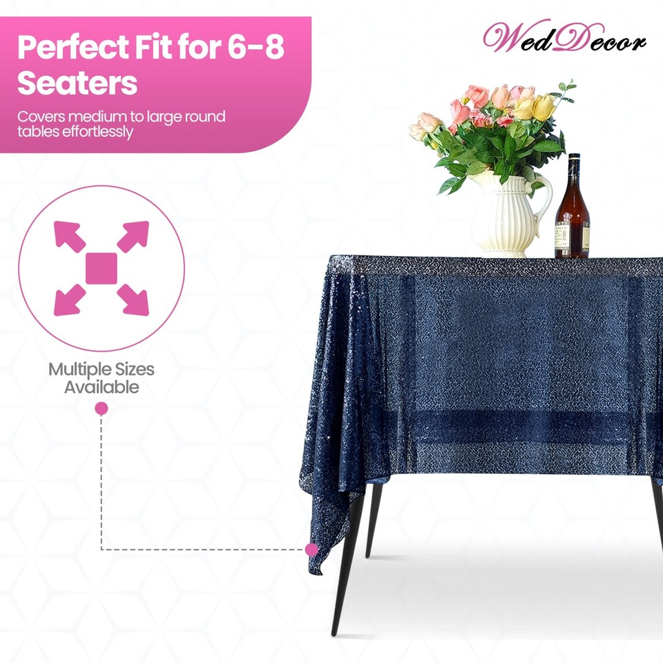 Tablecloths Sparkly Glitter Wedding Party Banquet Large Sequin Table ...