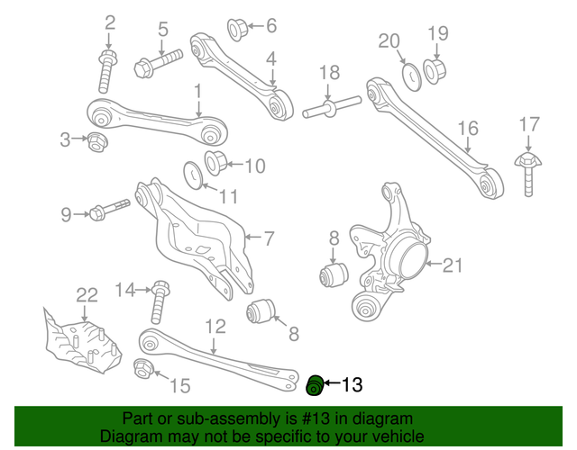 BMW OEM 12-16 328i Rear-trailing Control Arm Bushing 33326792551 for ...