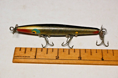 Vintage Smithwick Devils Horse Wooden Fishing Lure Green Scale 4" | eBay