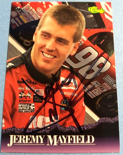 Jeremy Mayfield 1996 Classic #11 Nascar Racing Autographed Card | eBay