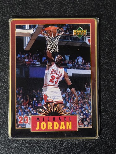 1996 Upper Deck Michael Jordan Metal / Tin Card #3 - Sealed - Chicago ...