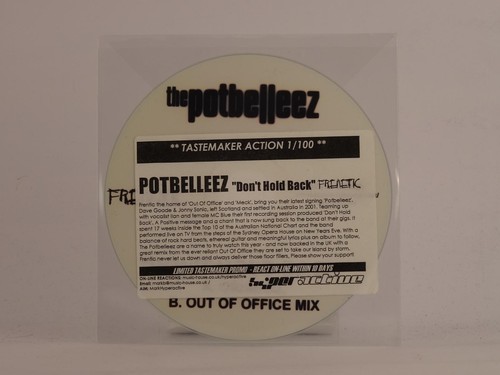 THE POTBELLEEZ DON'T HOLD BACK (E90) 2 Track Promo CD Single along with ...