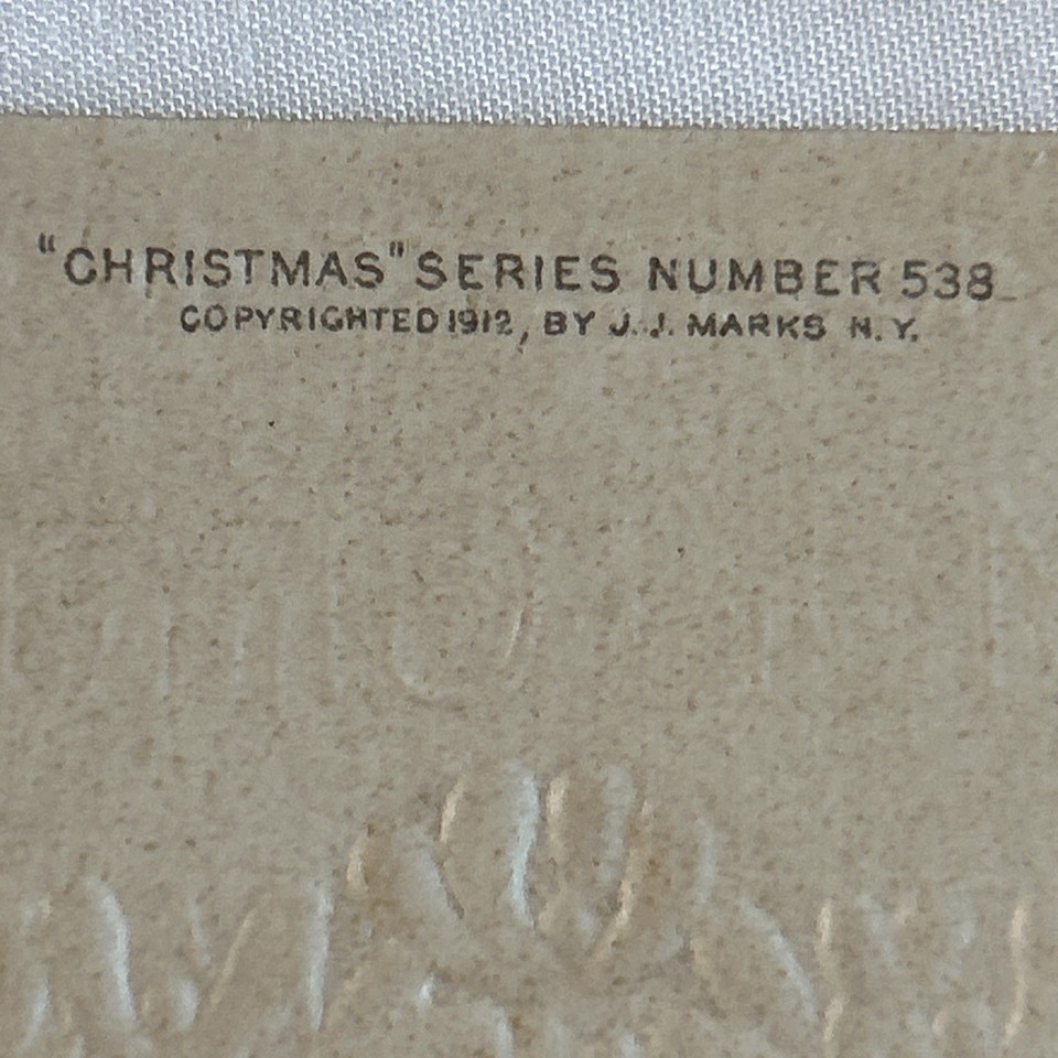 Antique Postcard- Christmas Series #538 1912 A Merry Christmas Santa JJ ...