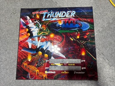 Gottlieb Operation Thunder Pinball Machine Game Backglass Translite ...