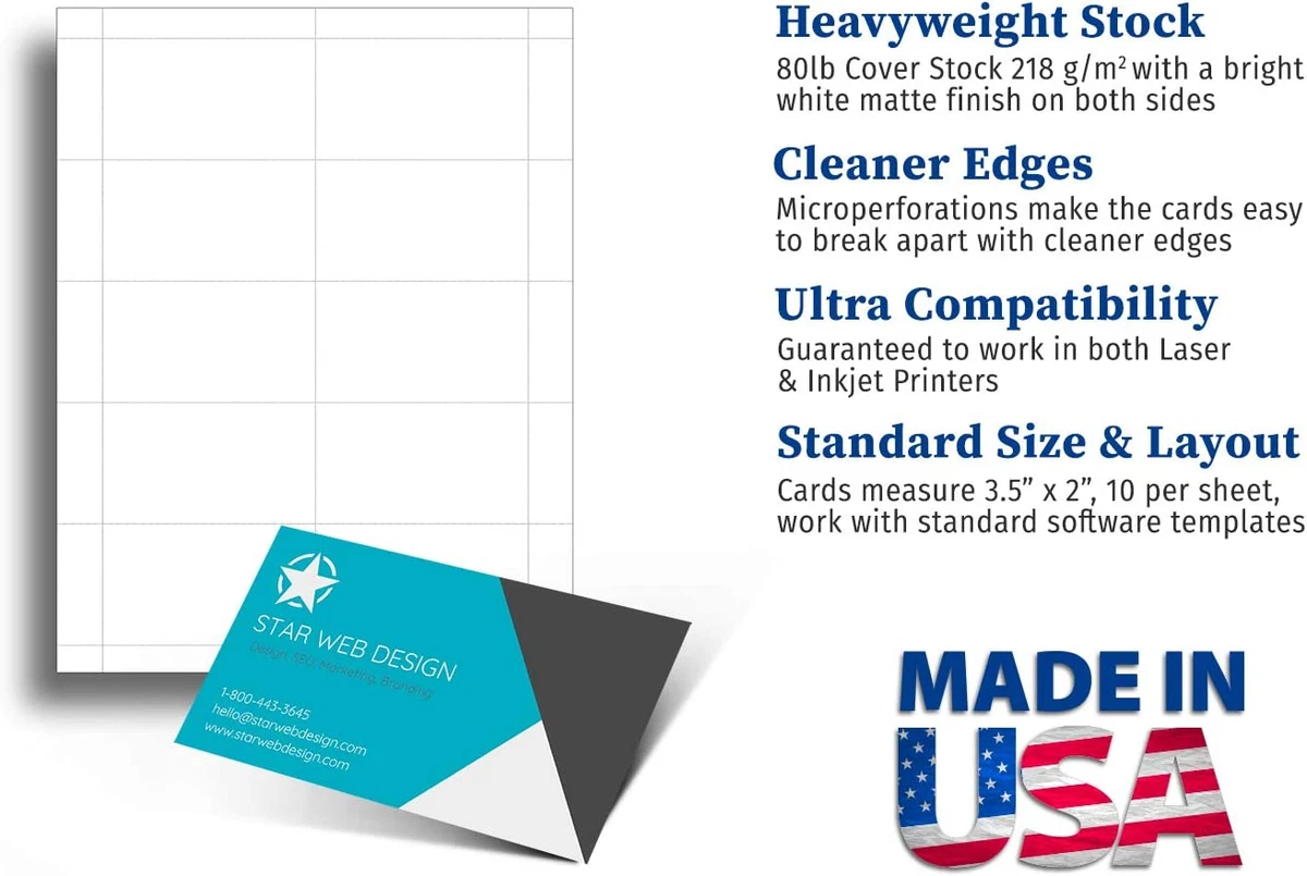 Business Card Template 10 Per Page