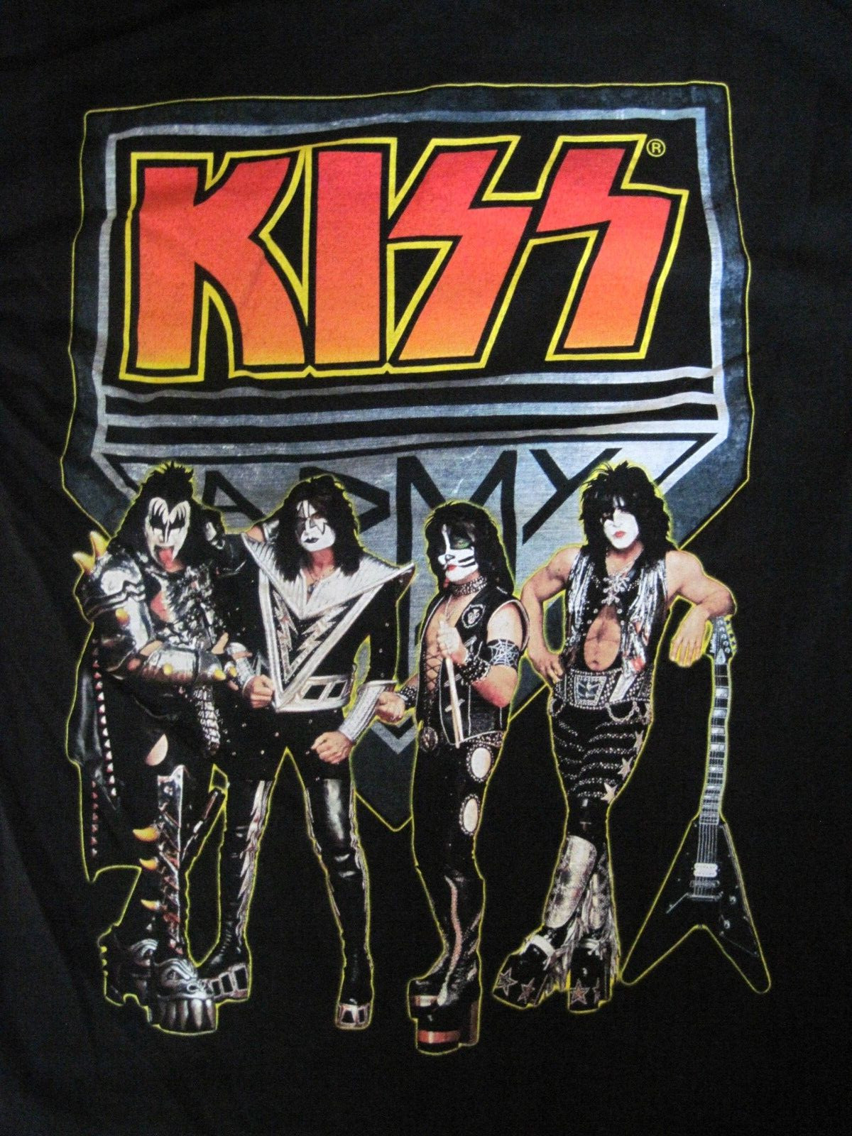 Vintage Y2K Kiss Army Big Print Rock Band Metal Tour … - Gem