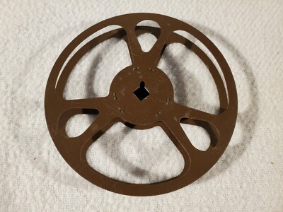 Vtg Empty Metal Film Reel Decor ~ 4.75" Brown | eBay