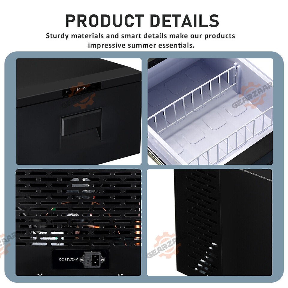 GEARZAAR 12 VOLT COMPRESSOR DRAWER FRIDGE 20L FOR CAMPERVAN MOTORHOME ...