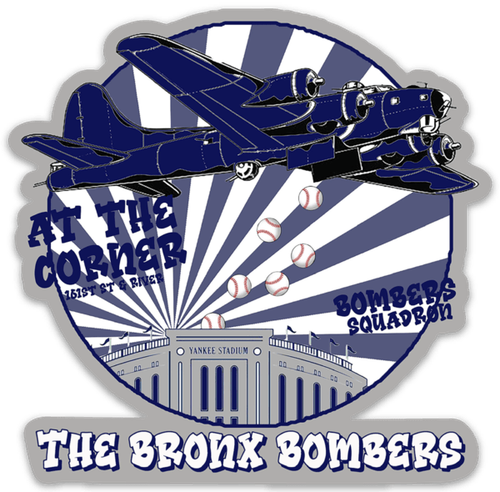 New York Yankees Bronx Bombers Plane baseball Bomb drop Logo type Die ...