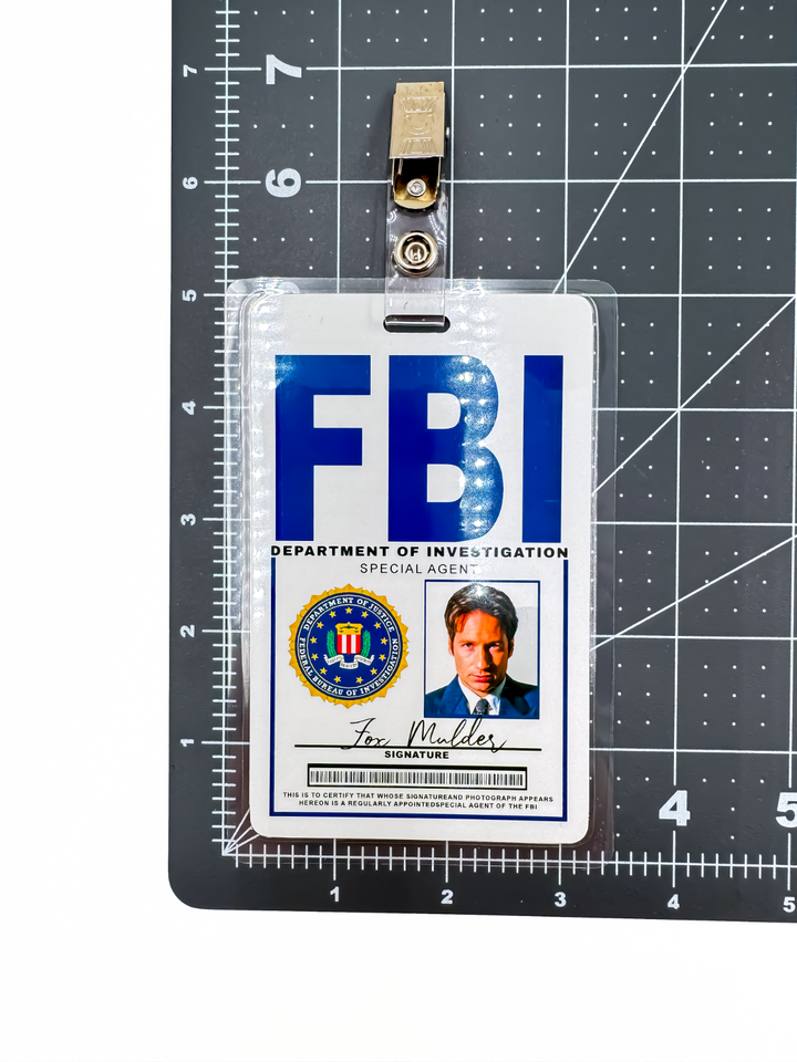 X-Files Fox Mulder And Scully FBI ID Badge Front and Back for Costume ...