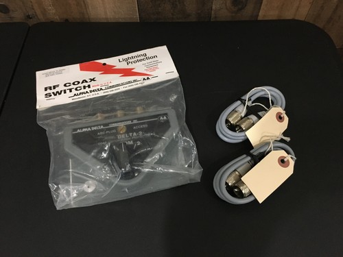 ALPHA DELTA-2B 2 Position Coax Switch w/ SO-239 (UHF) Connectors Surge ...
