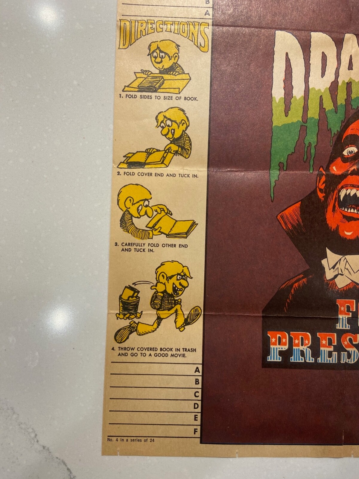 TOM SUTTON Topps BATTY BOOK COVERS #4: Dracula For President VERY FINE ...