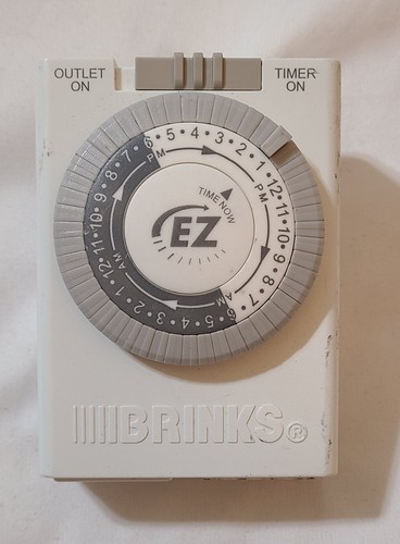 Brinks Grounded Heavy Duty 24 Hour Mechanical 3 Prong Timer D42-1023 Indoor Use | eBay