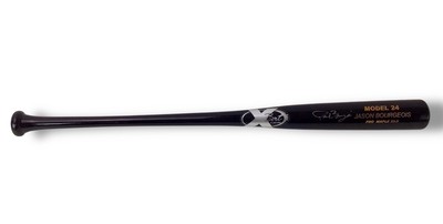 Jason Bourgeois Signed Auto Model 24 Pro Maple 33.5 Black Tuff Bat w ...