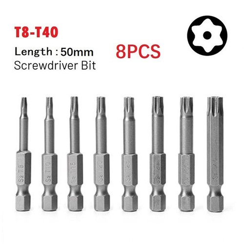 Efficient 8pcs Torx Screwdriver Bits with Magnetic Tip Quick and Easy ...