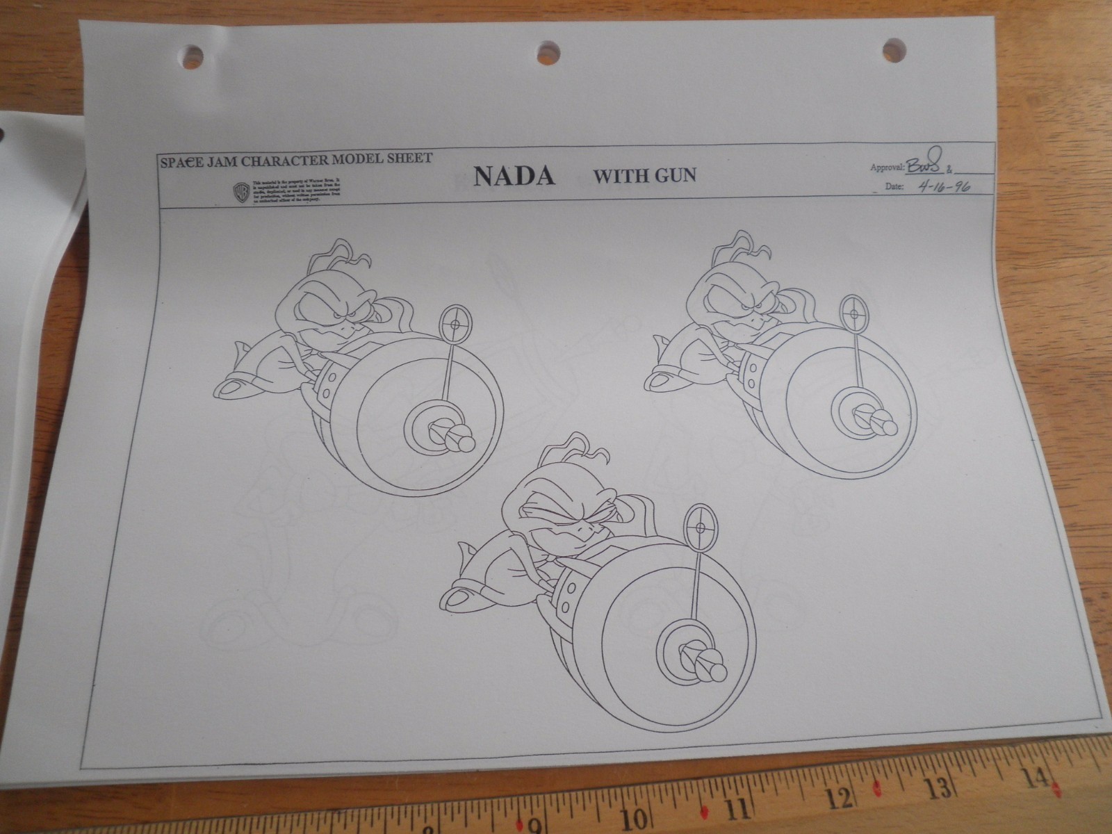 1995 Aliens Bupkus Void Space Jam model sheets for art designers ...