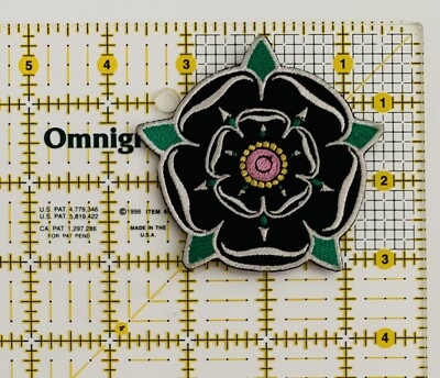 Lancashire rose Embroidered Iron on Sew on Patch | eBay