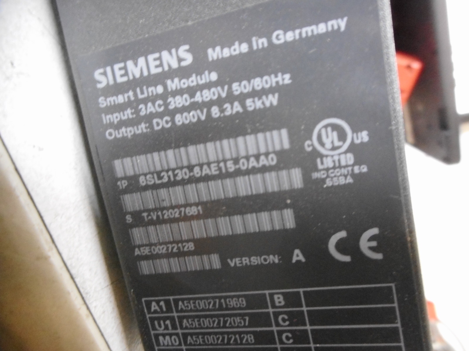SIEMENS SINAMICS - 5kW SMART LINE MODULE -- 380...480AC -- 6SL3130 ...