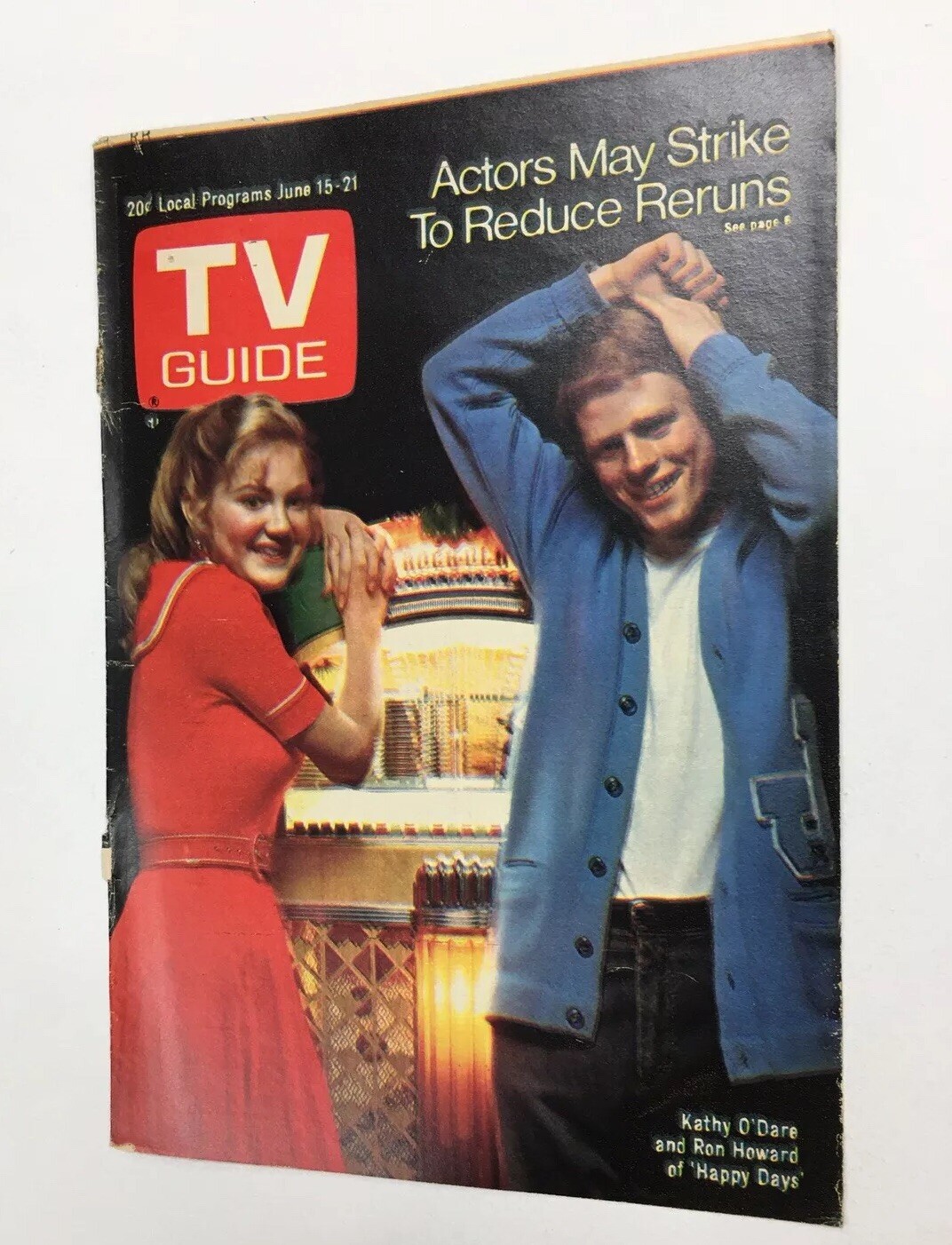 1974 TV Guide June 15-Ron Howard - Happy Days - Cover & Back Cover Only ...