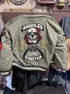 A-holes Live Forever Bomber Jacket | eBay