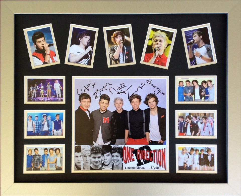 New ONE DIRECTION Signed Limited Edition Memorabilia Framed comes COL ...