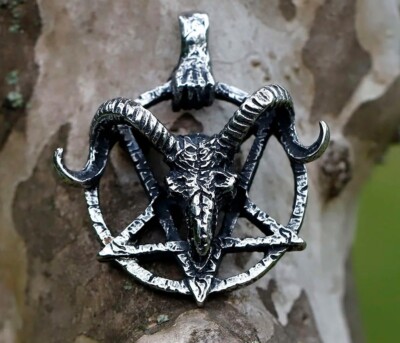 Stainless Steel Men's Necklace Fallen Angel Satan Lucifer Amulet Punk ...