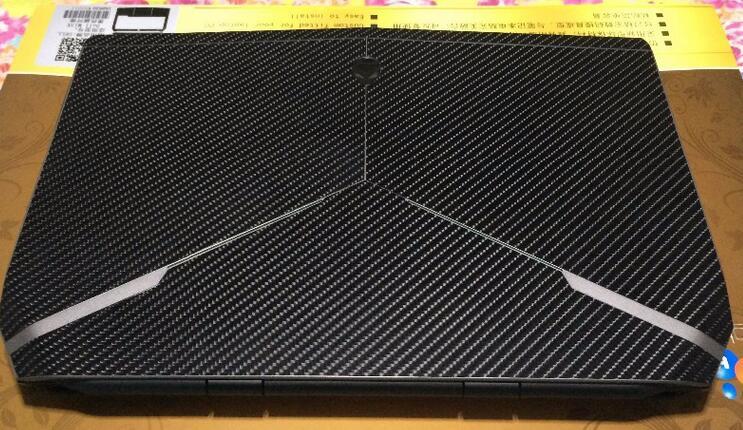 Carbon fiber Skin Sticker Cover For 2015 Alienware 17 R2 R3 AW17R2 ...