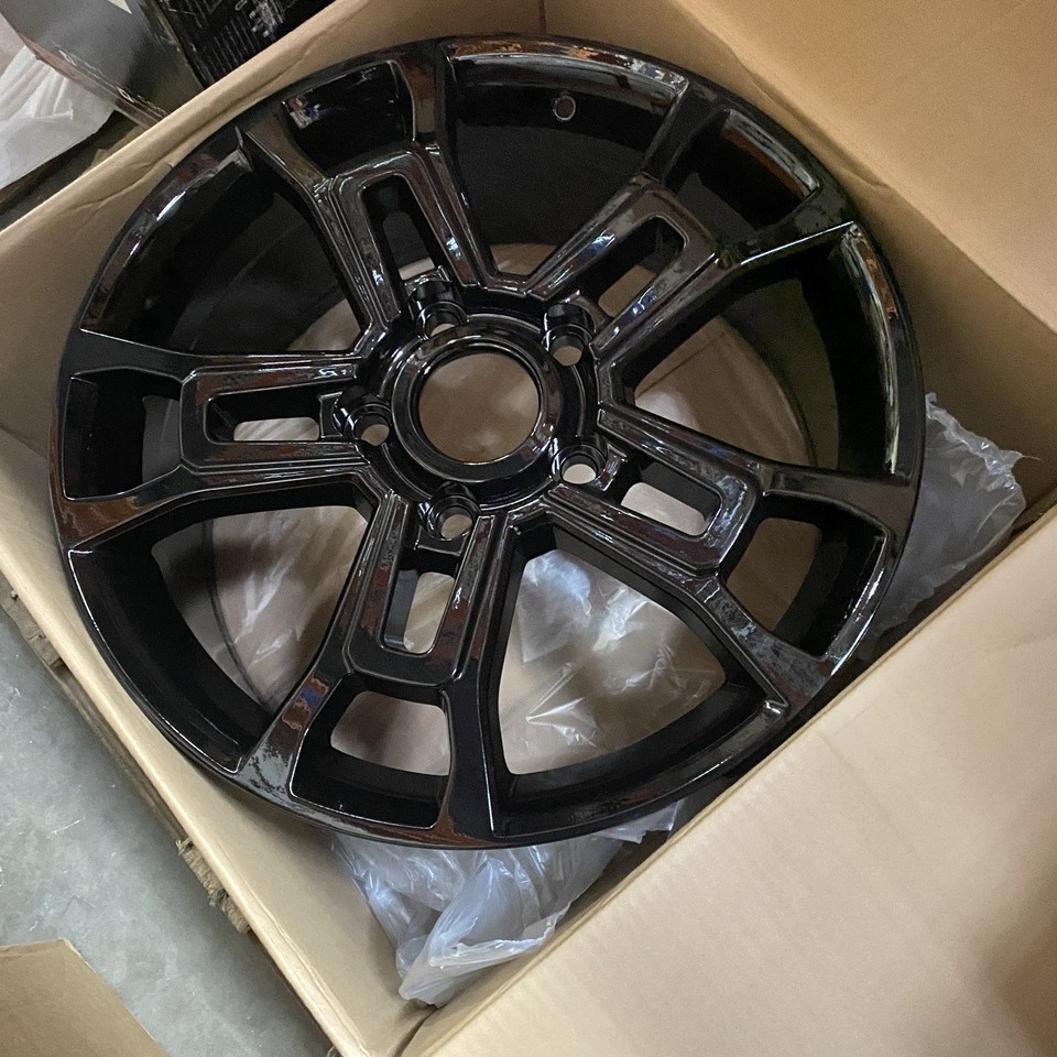 20 Inch 20" 8.5J Gloss Black Wheels 5x150 Rims Squared Set 4 NEW US | eBay