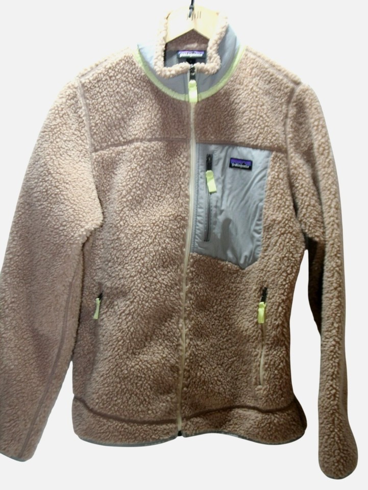 Patagonia Retro-X Sherpa Fleece Jacket Womens L Taupe Shroom Windproof ...