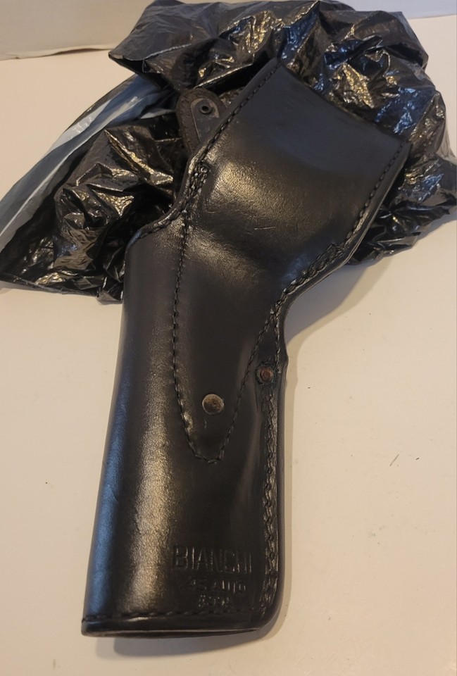VINTAGE BIANCHI #99A BASKET WEAVE REVOLVER HOLSTER 45 AUTO | eBay