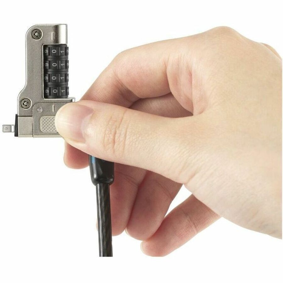 Kensington Slim N17 2.0 Combination Laptop Lock for Wedge-Shaped Slots ...