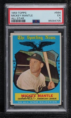 1959 Topps High # Mickey Mantle #564 PSA 5 HOF | eBay