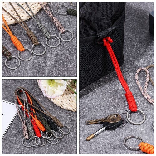 Self-Defense Key Ring Parachute Cord Lanyard Round Buckle Paracord ...