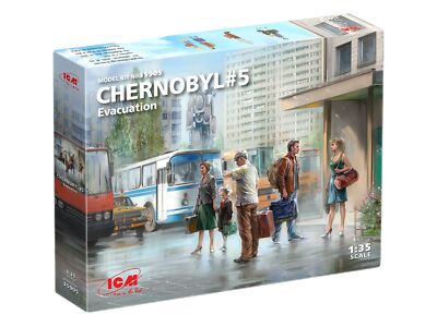 Chernobyl #5 Evacuation 5 Figures ICM 35905 - Plastic Model Kit Scale ...